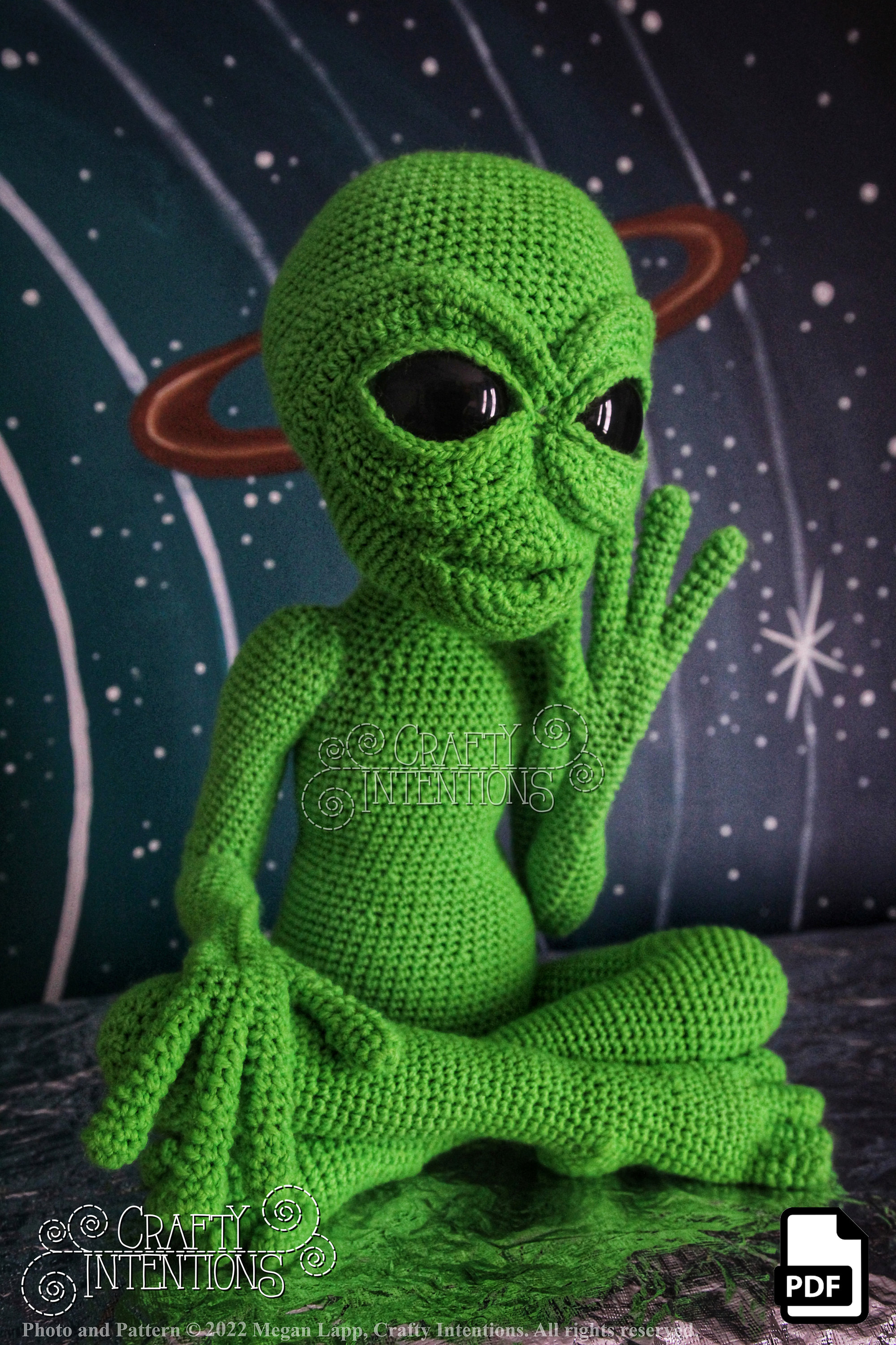 Alien Crochet Amigurumi Pattern DIGITAL Download PDF by Crafty - Etsy
