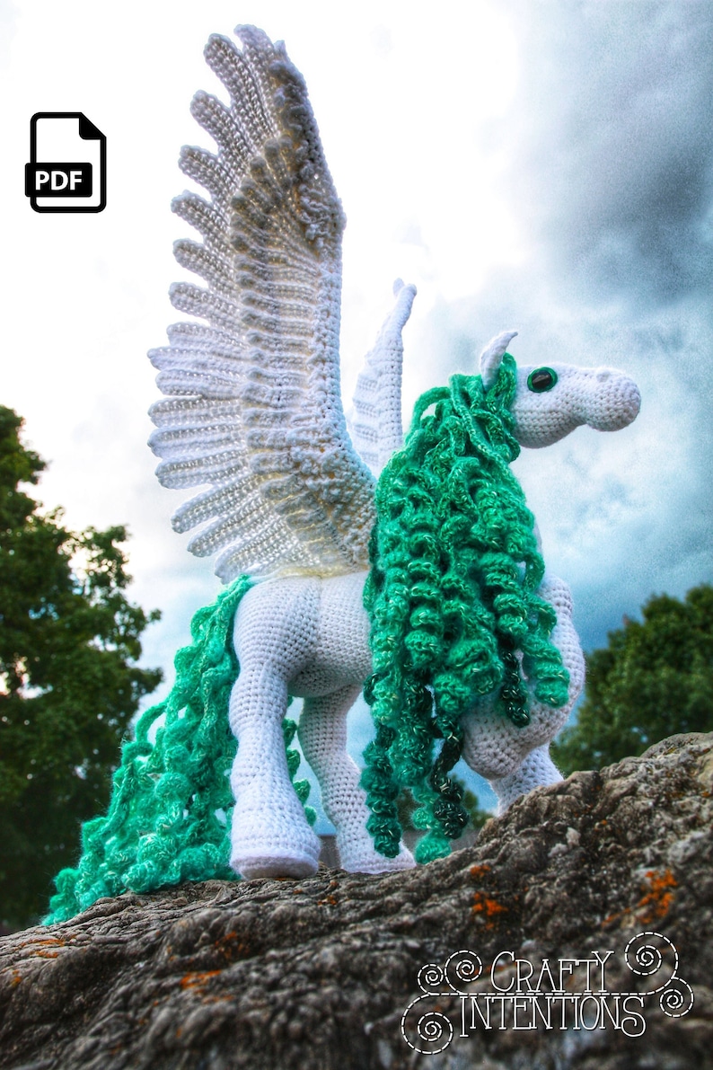 Pegasus Crochet Amigurumi Pattern by Crafty Intentions DIGITAL PDF - Etsy