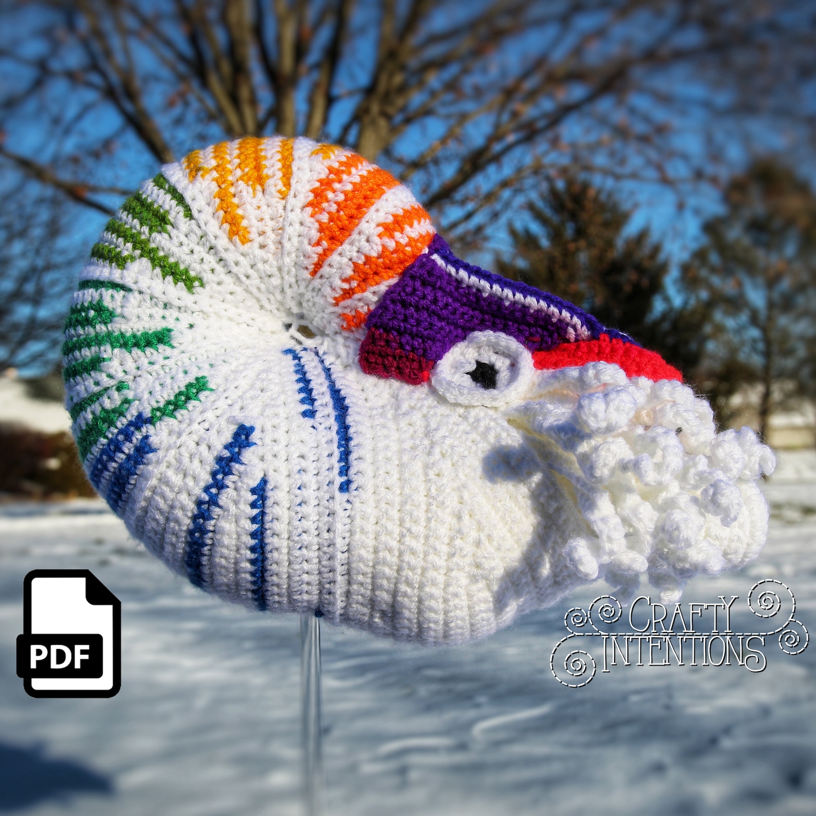 Nautilus Crochet Amigurumi Pattern DIGITAL PDF by Crafty Intentions - Etsy