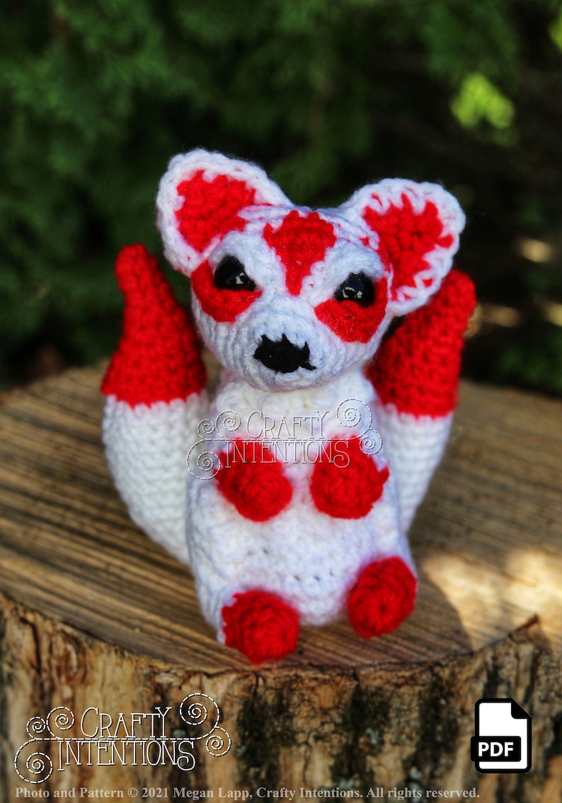 Cute Critters Set 8: Amabie Kappa Kitsune Nekomata Tanuki Crochet ...