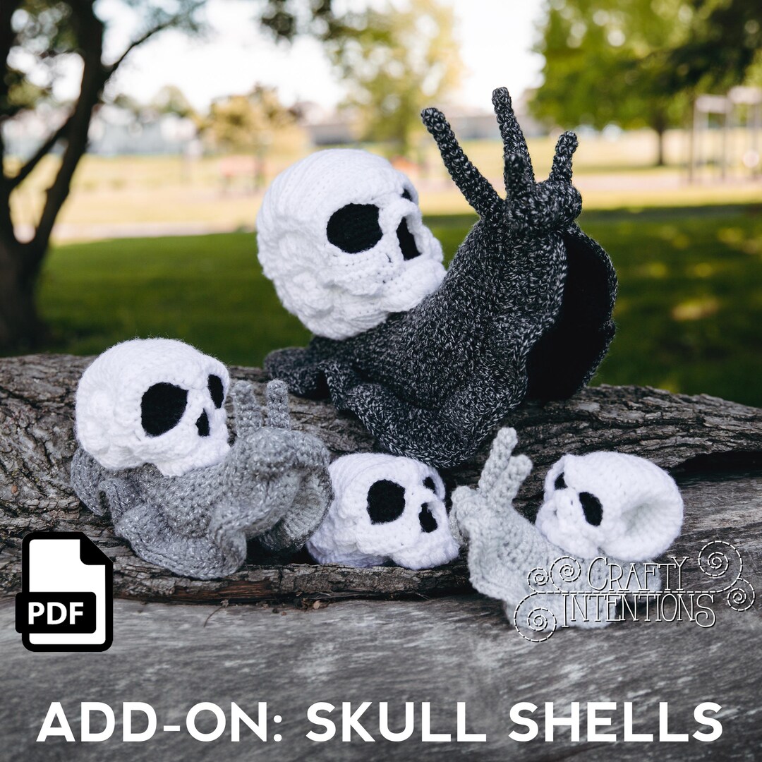 Add-on Spiral Skull Snail Shells Crochet Pattern by Crafty Intentions ...