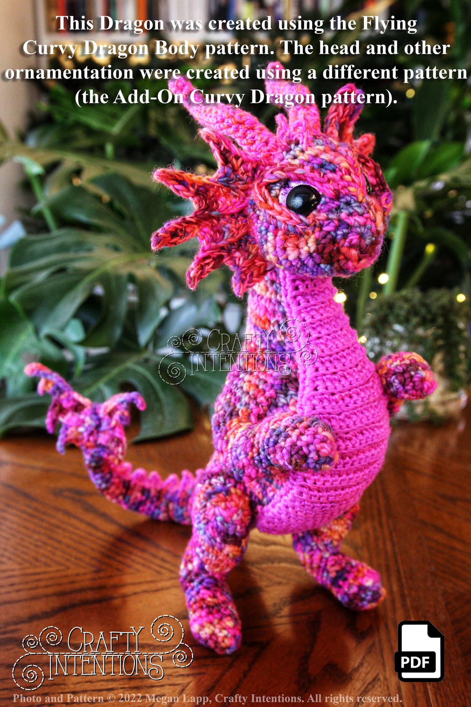 Curvy Flying Dragon Crochet Amigurumi Pattern DIGITAL PDF by - Etsy