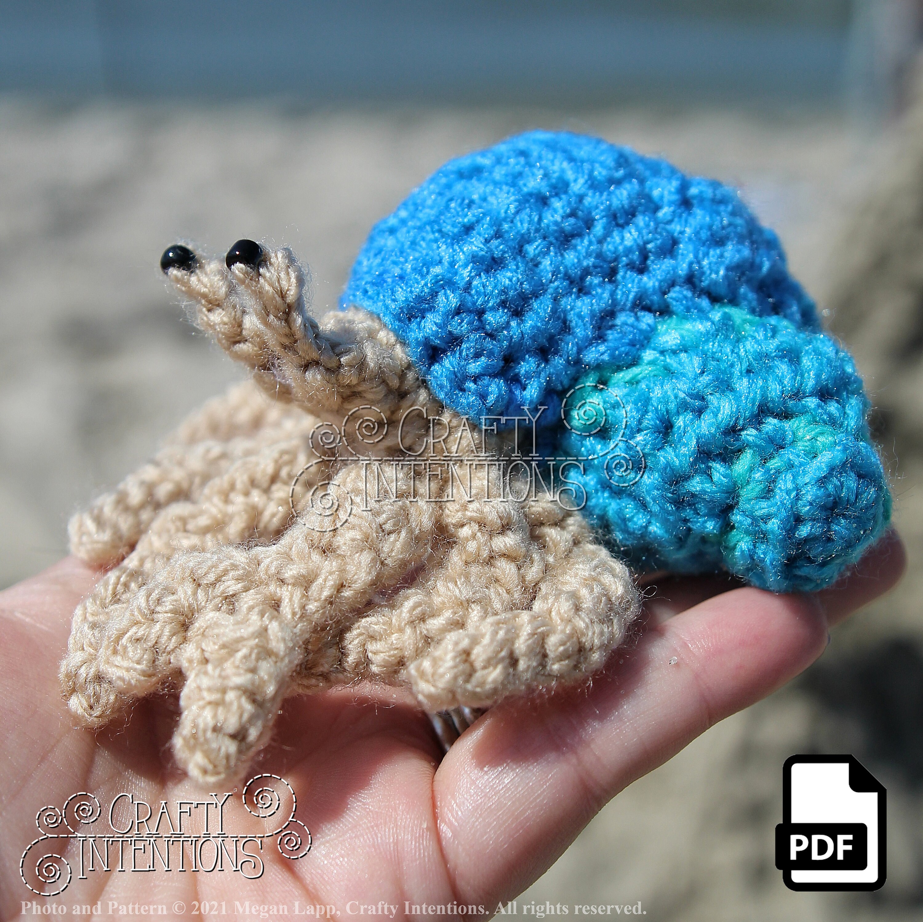 Crab Shrimp and Hermit Crab Amigurumi Crochet Pattern by | Etsy