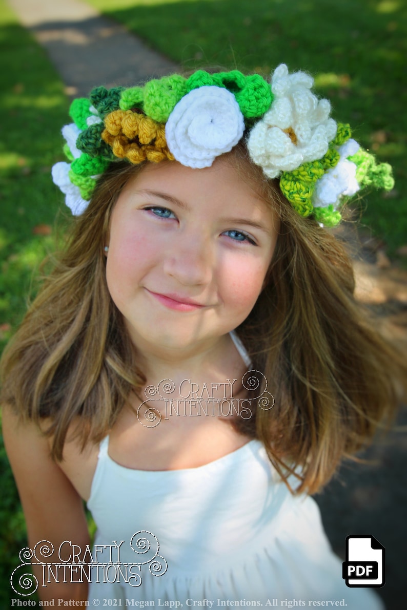 Flower Crown Crochet Amigurumi Pattern With Over 25 Flower and Leaf ...
