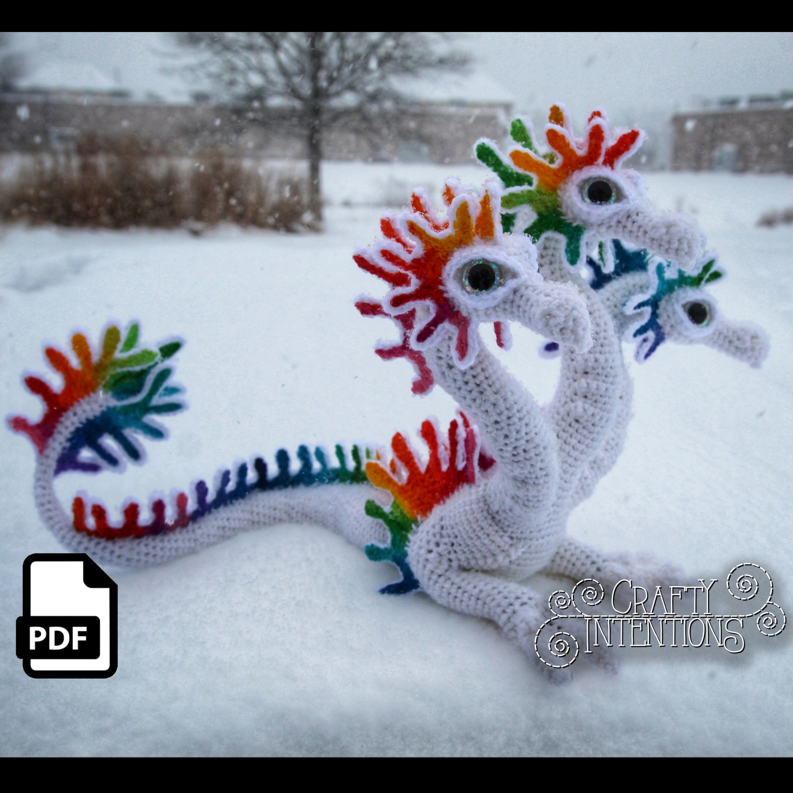 Hydra Three Headed Dragon Crochet Amigurumi Pattern DIGITAL PDF by ...