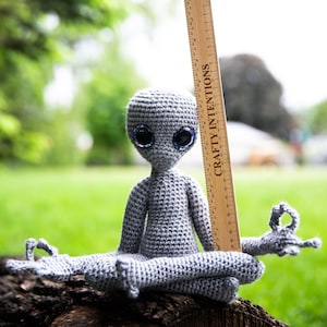Medium Sitting Alien Crochet Pattern by Crafty Intentions Downloadable ...