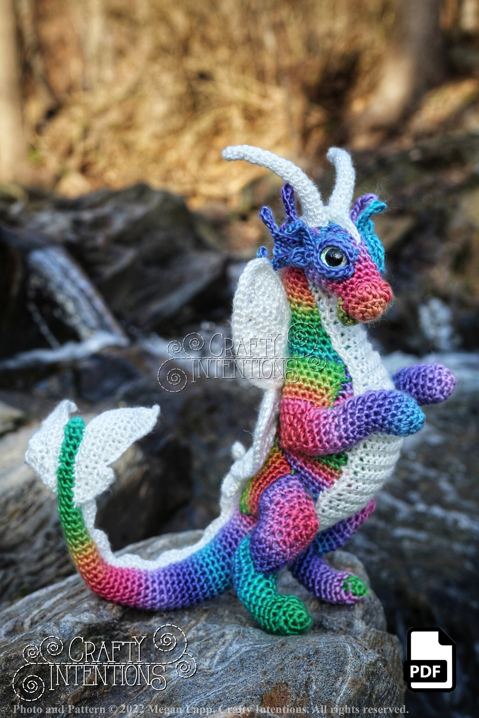 Curvy Flying Dragon Crochet Amigurumi Pattern DIGITAL PDF by Crafty ...