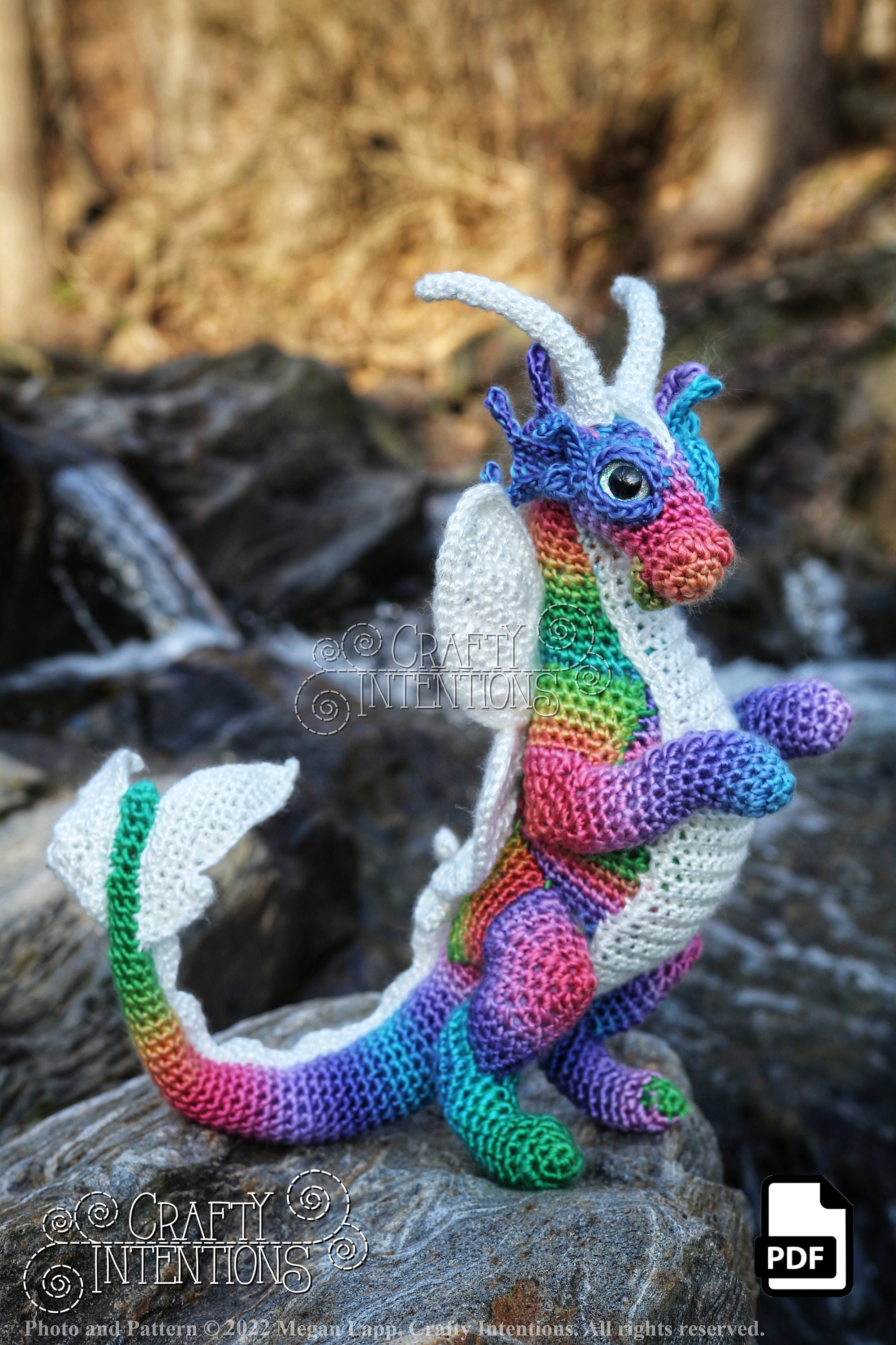 Curvy Flying Dragon Crochet Amigurumi Pattern DIGITAL PDF by - Etsy