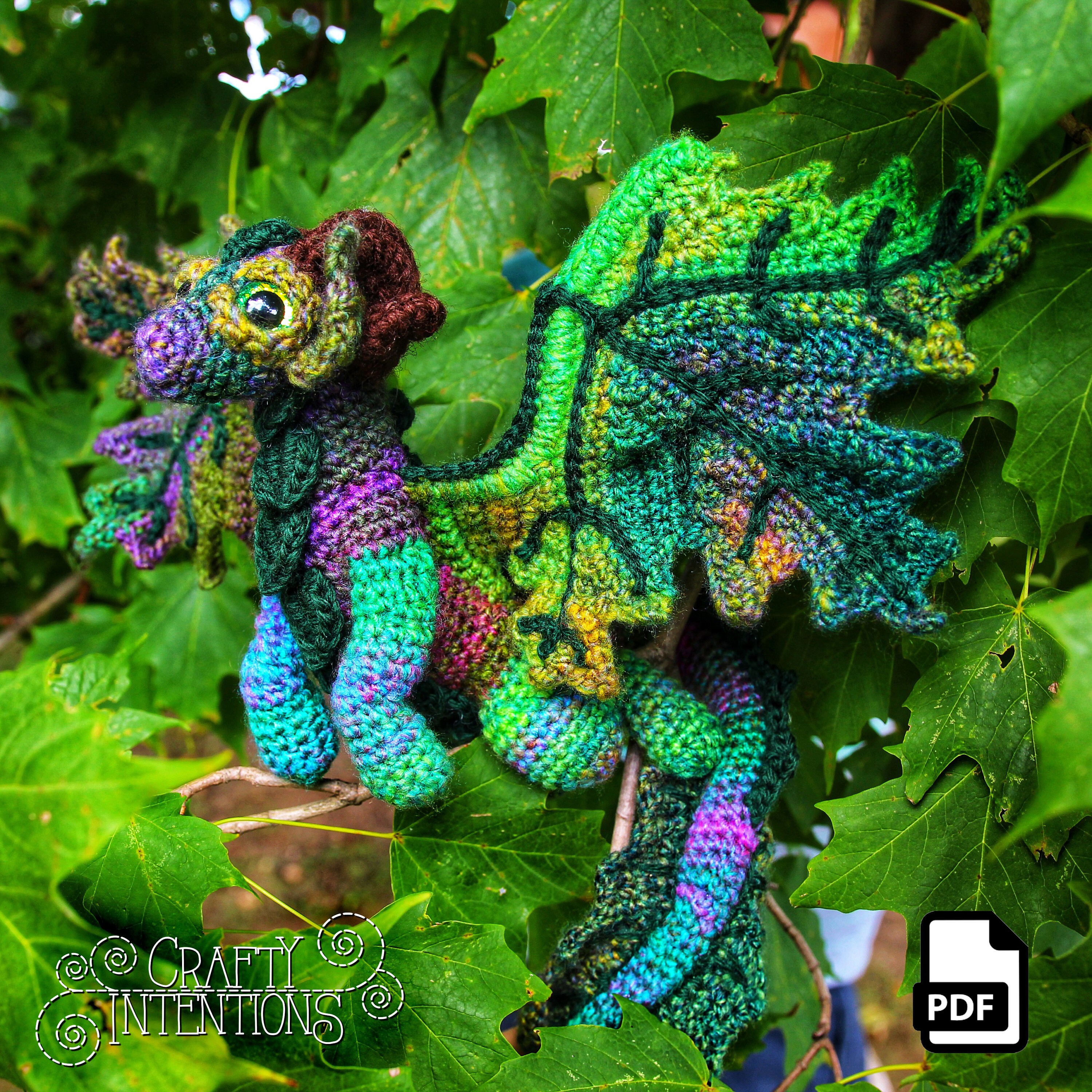 Elemental Earth Dragon Crochet Amigurumi Digital PDF Pattern | Etsy