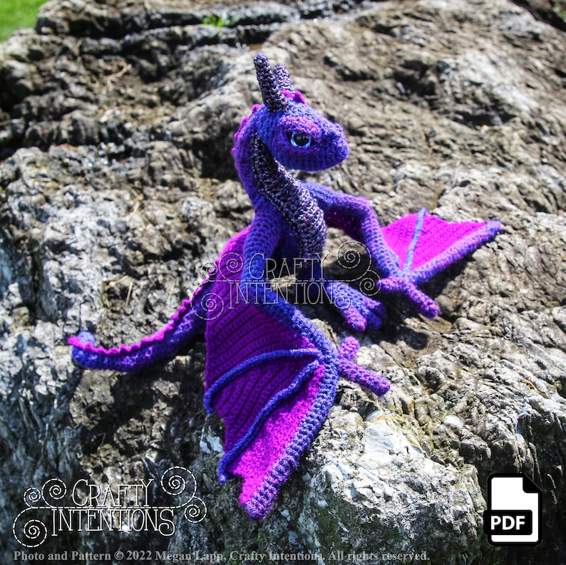 Medium Wyvern Crochet Pattern by Crafty Intentions - Etsy