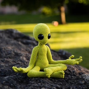 Medium Sitting Alien Crochet Pattern by Crafty Intentions Downloadable ...