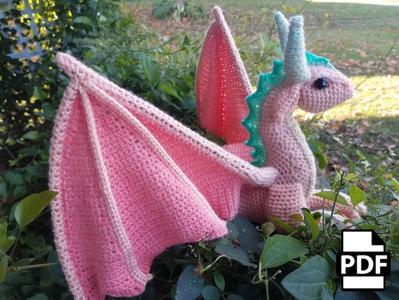 Add-on Adult Dragon Amigurumi Crochet Pattern: Wings Epic - Etsy