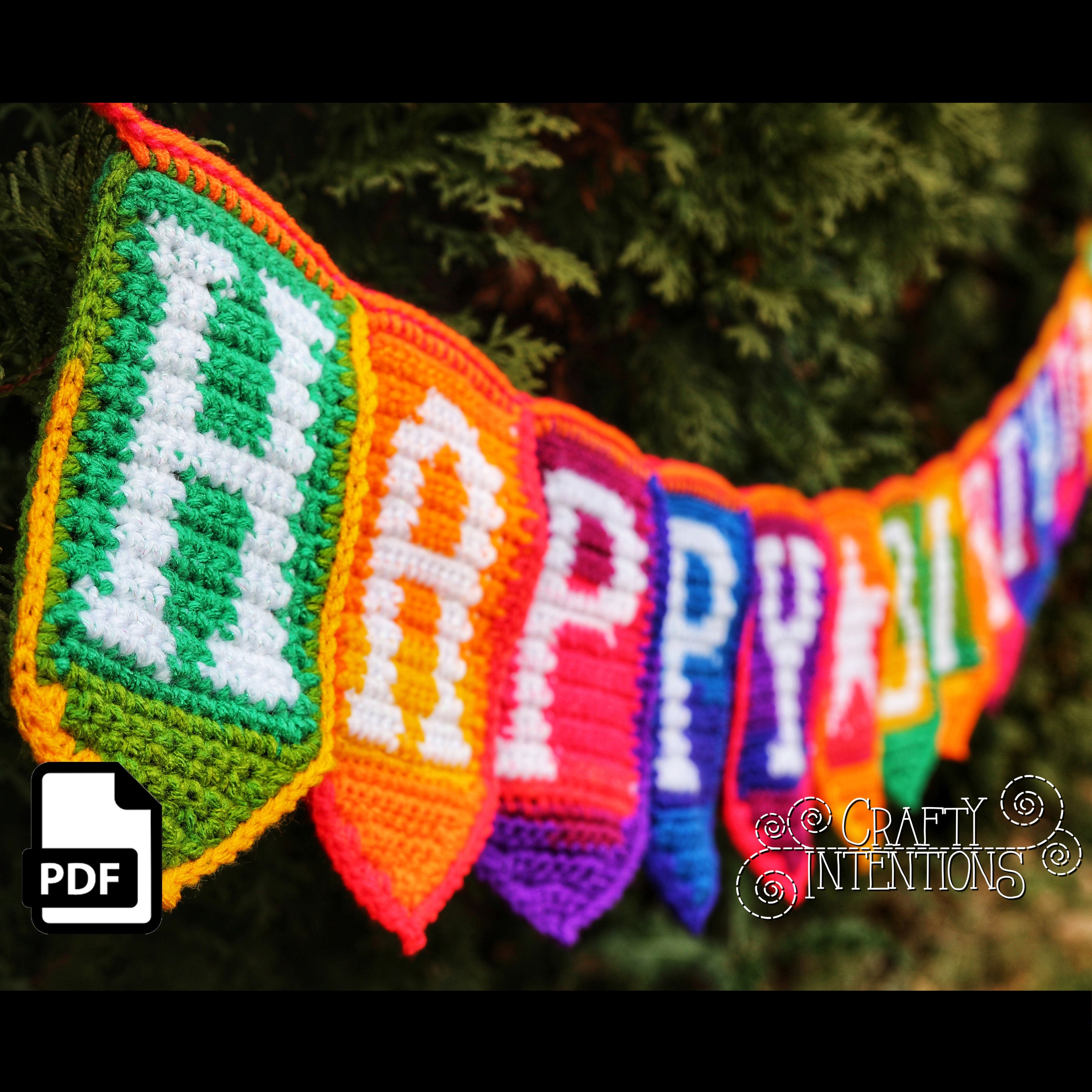 Small Alphabet Bunting Banner Crochet Pattern by Crafty - Etsy