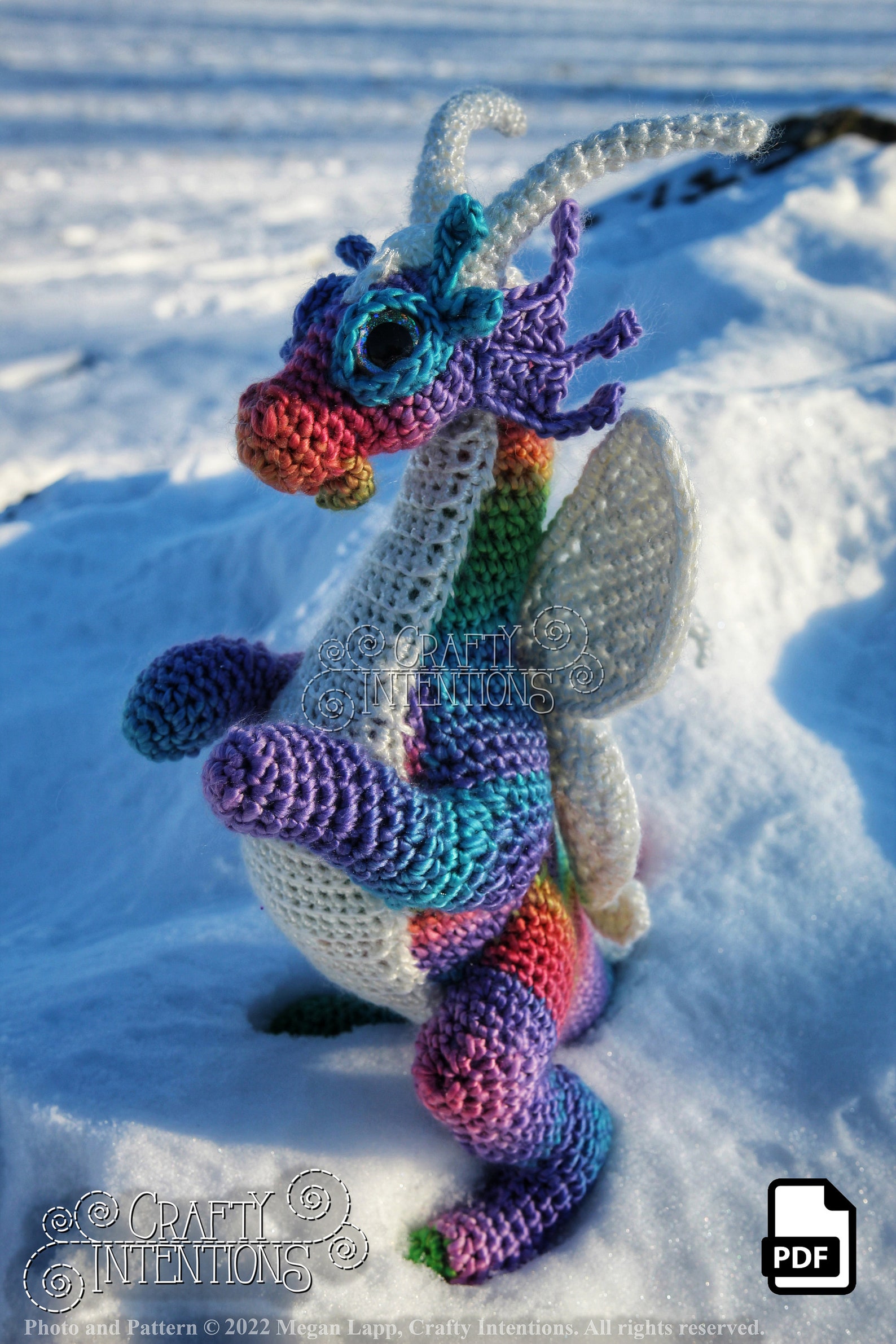 Curvy Flying Dragon Crochet Amigurumi Pattern DIGITAL PDF by Crafty ...