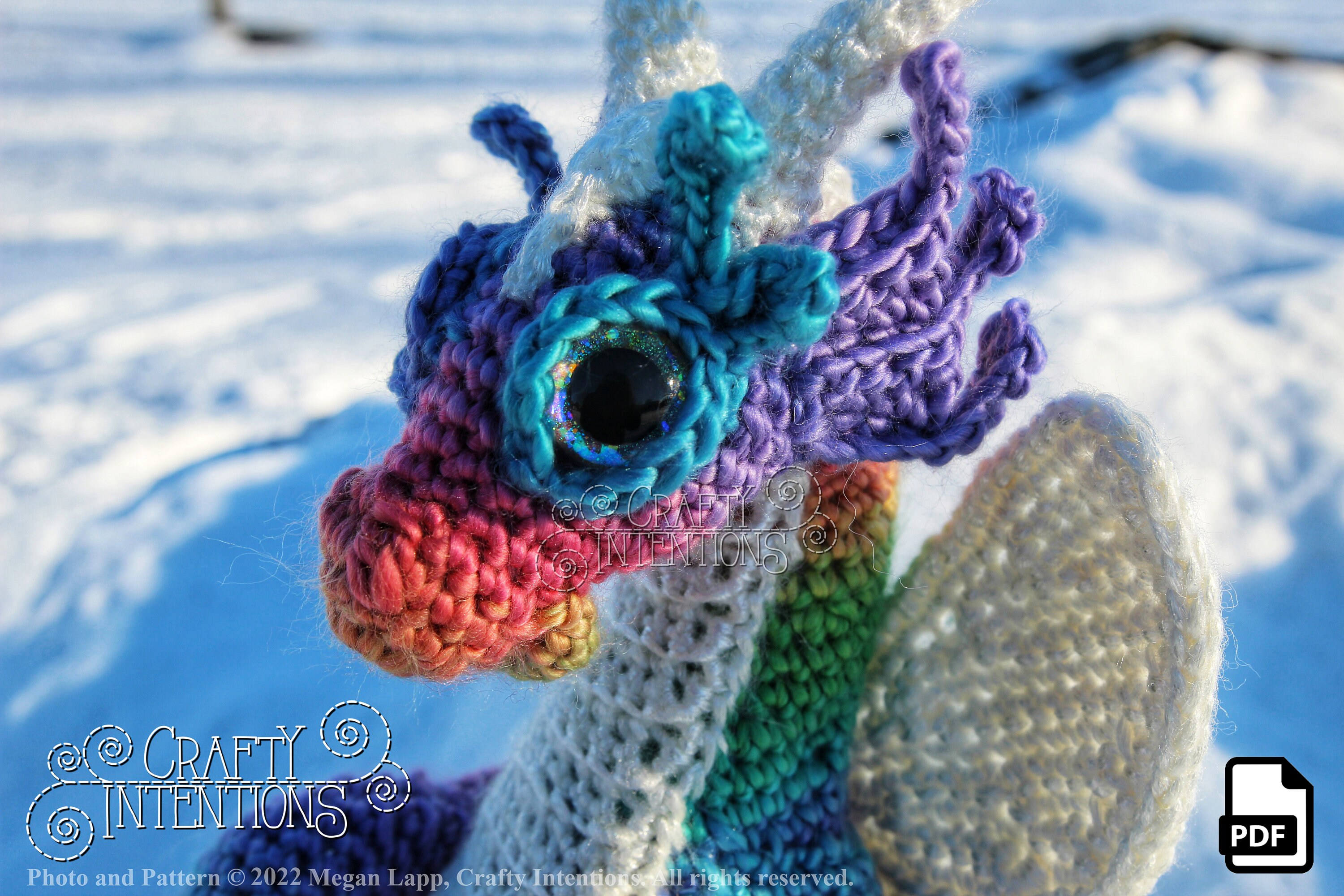 Curvy Flying Dragon Crochet Amigurumi Pattern DIGITAL PDF by Crafty ...
