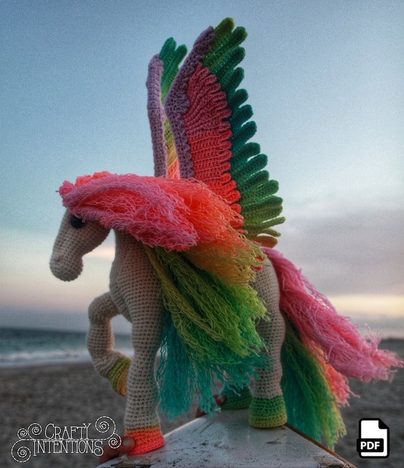 Pegasus Crochet Amigurumi Pattern by Crafty Intentions DIGITAL - Etsy