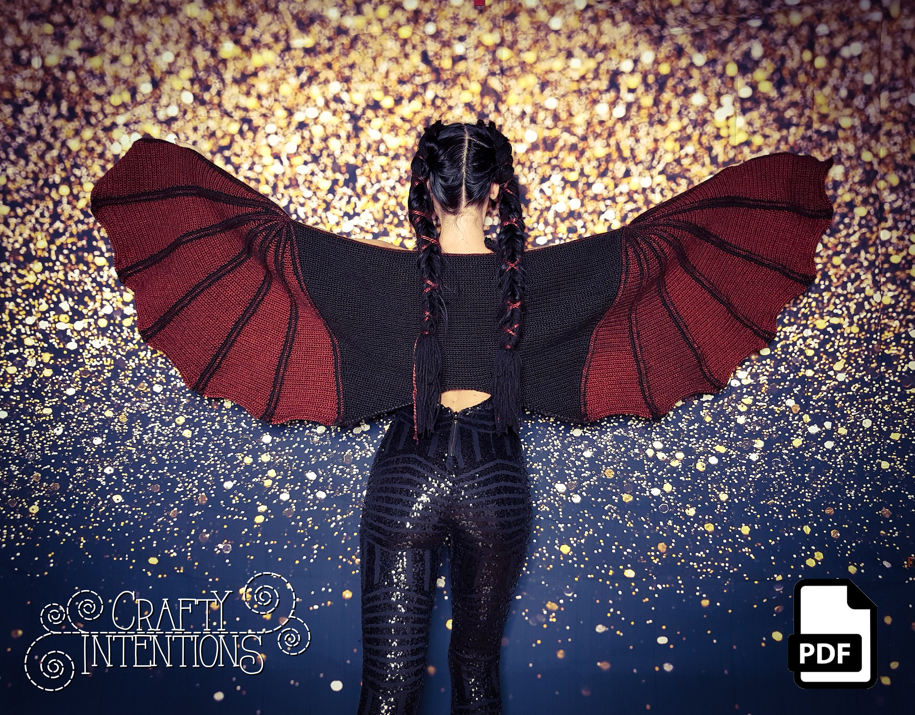 Dragon Bat Wing Crochet Shawl Pattern by Crafty Intentions | Etsy Canada