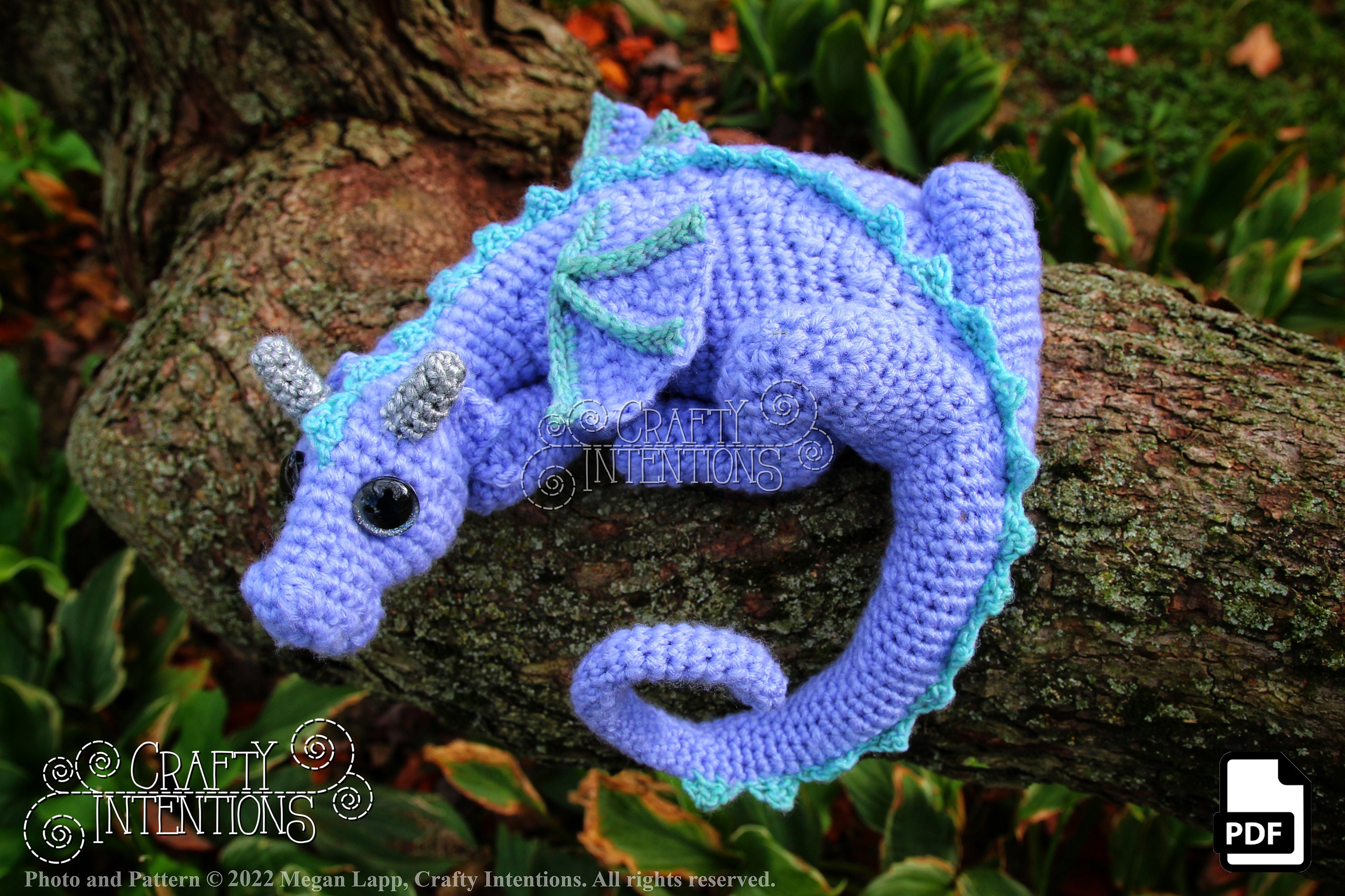 Curvy Sleeping Dragon Crochet Amigurumi Pattern DIGITAL PDF by - Etsy