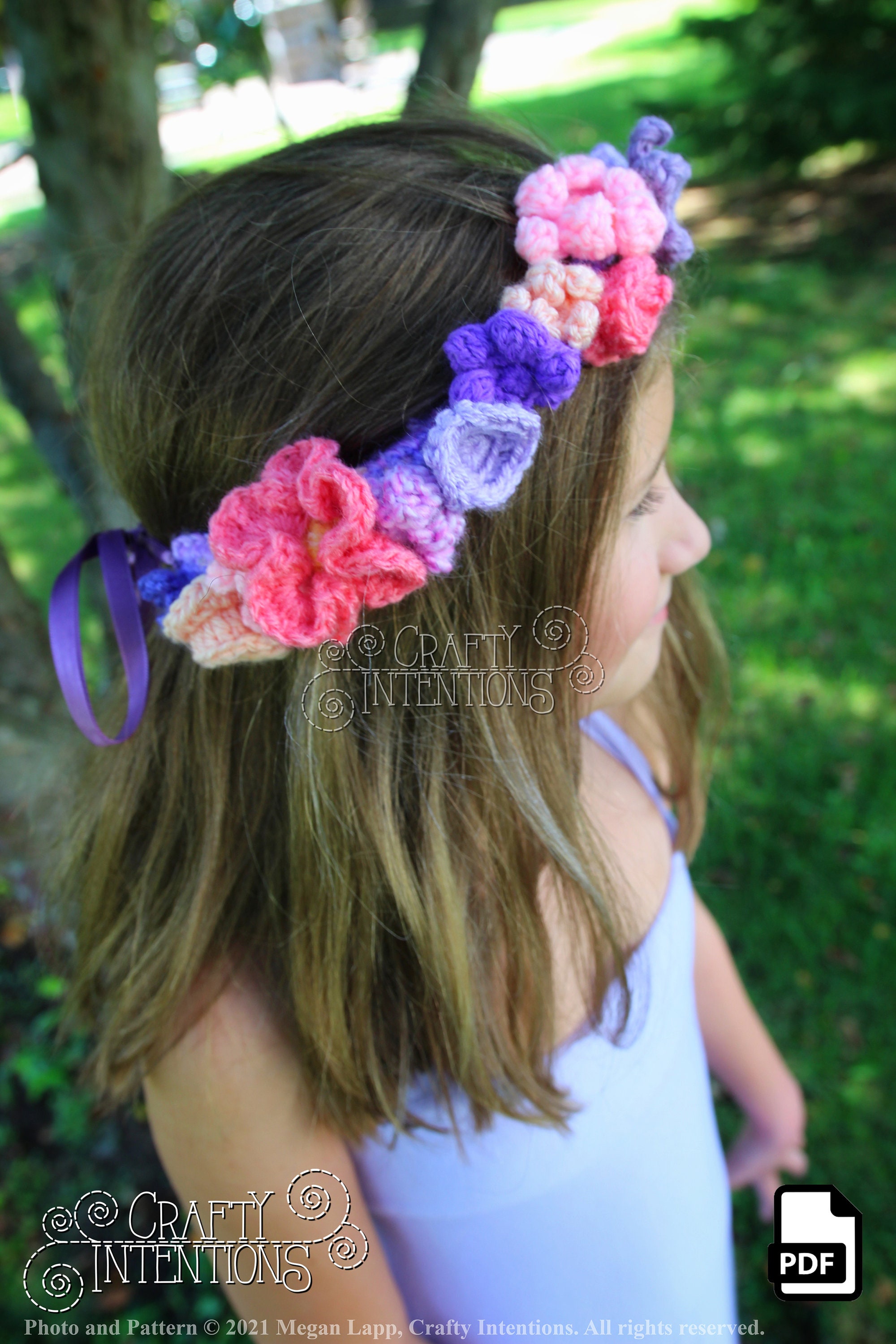 Flower Crown Crochet Amigurumi Pattern With Over 25 Flower and Leaf ...