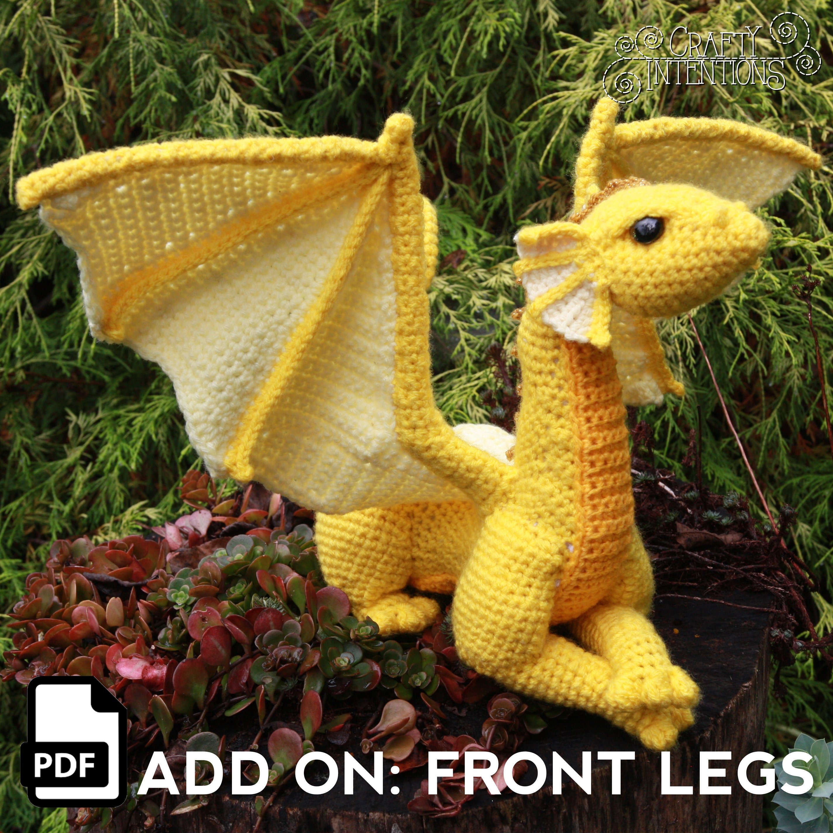 Add-on Adult Dragon Crochet Pattern: More Front Legs Amigurumi by ...