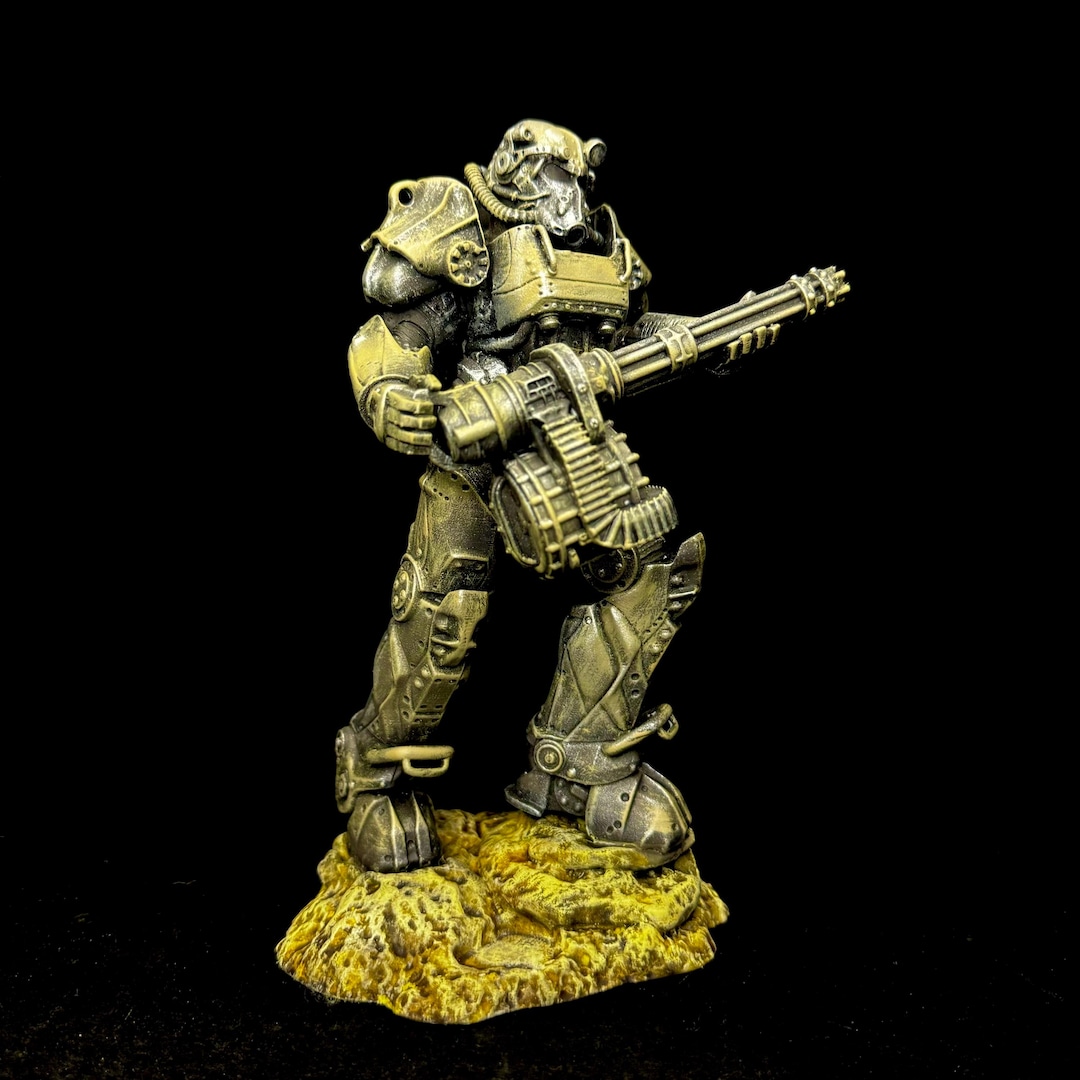 Hand-painted T-60 Power Armor Statue: Fallout Brotherhood of Steel ...