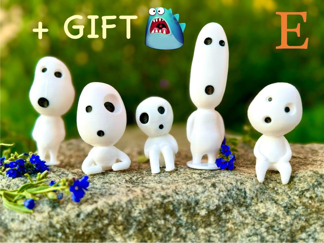 Set of Five Kodama. Tree Spirits From the Anime "princess Mononoke ...