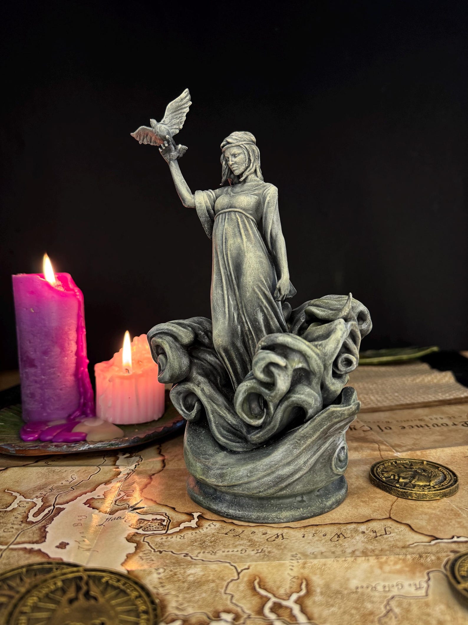 Kynareth Statue: Skyrim Goddess of Wind Shrine - Fantasy RPG ...