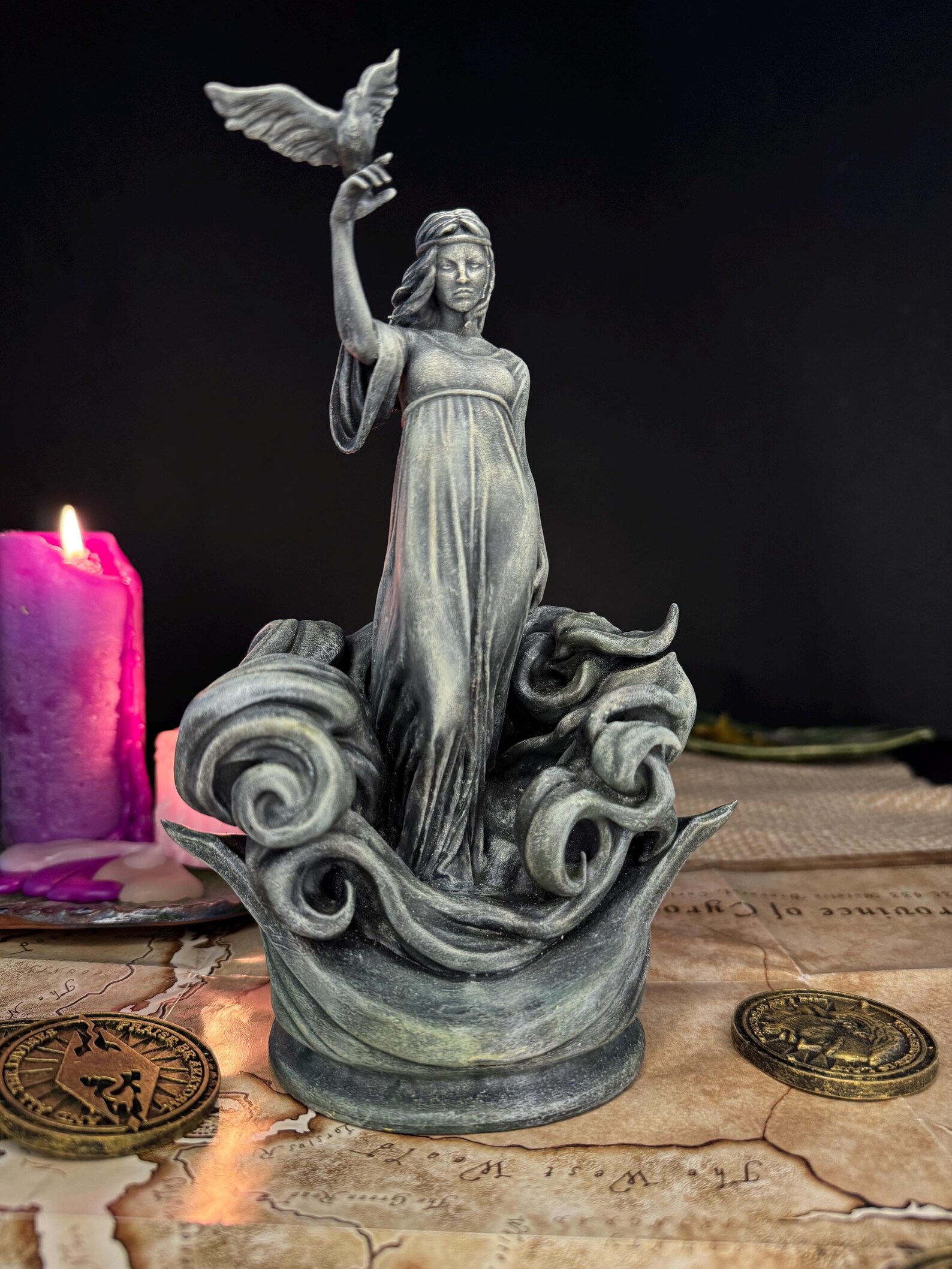 Kynareth Statue: Skyrim Goddess of Wind Shrine - Fantasy RPG ...