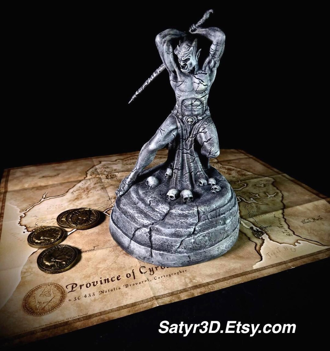 Malacath Shrine Statue: Hand-painted Skyrim Daedric Prince Figure - Etsy