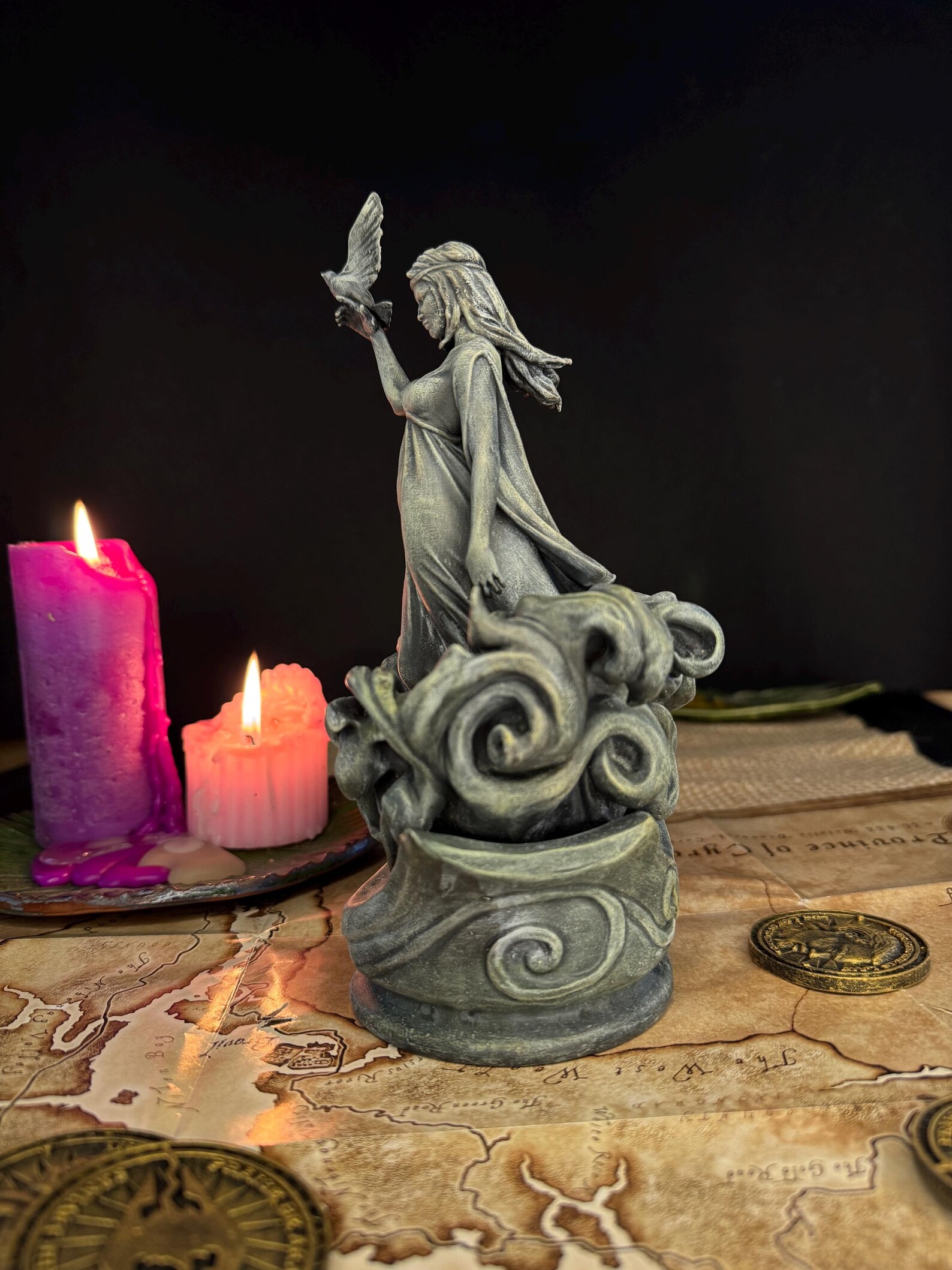 Kynareth Statue: Skyrim Goddess of Wind Shrine - Fantasy RPG ...