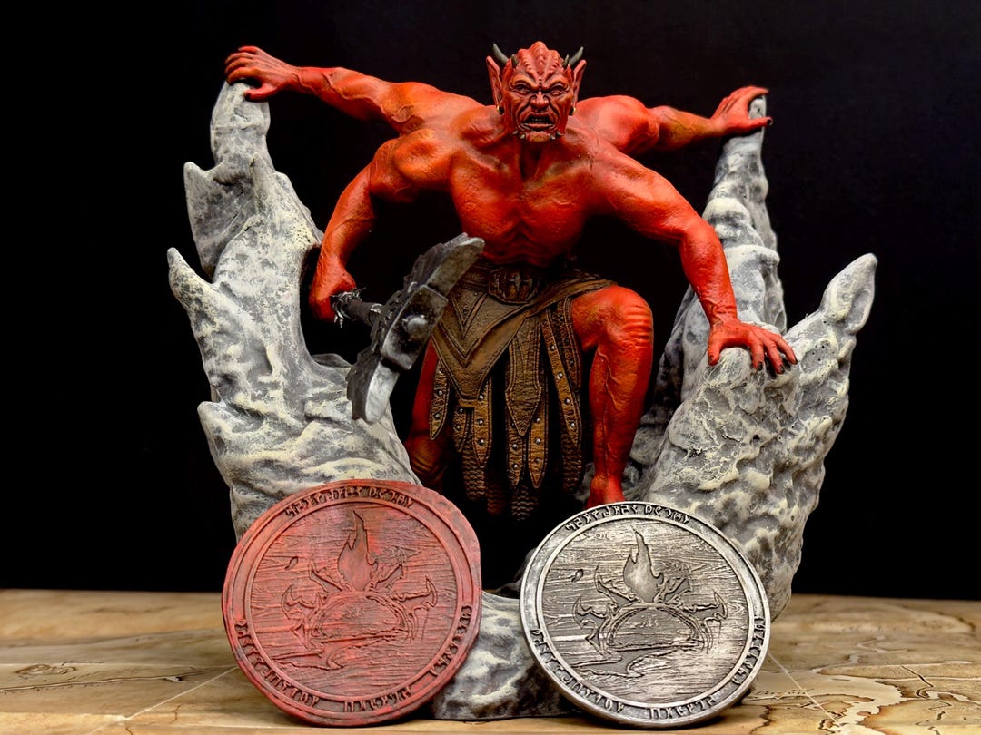 Mehrunes Dagon Diorama Statue – Hand-painted Resin Elder Scrolls ...