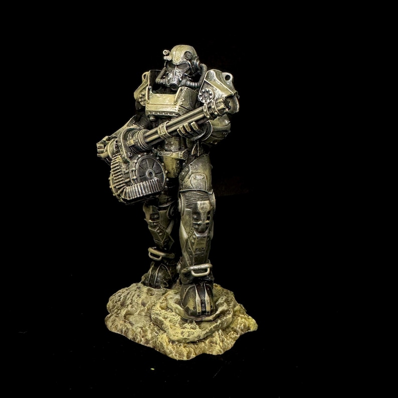 Hand-painted T-60 Power Armor Statue: Fallout Brotherhood of Steel ...