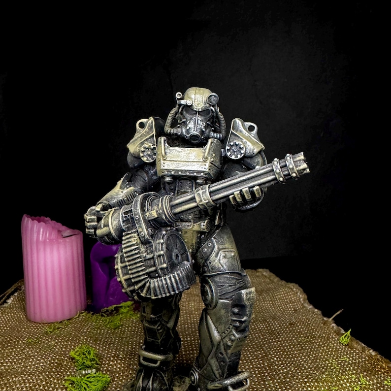 Hand-painted T-60 Power Armor Statue: Fallout Brotherhood of Steel ...