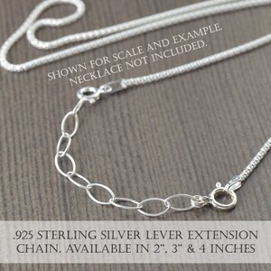 Sterling Silver Necklace or Bracelet Chain Extend 2-4 Inch Adjustable ...