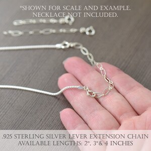Sterling Silver Necklace or Bracelet Chain Extend 2-4 Inch Adjustable ...