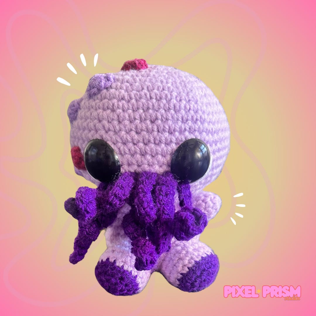 Lil’ Cutethulhu | Handmade Crochet Amigurumi Plush, Sea Monster - Etsy