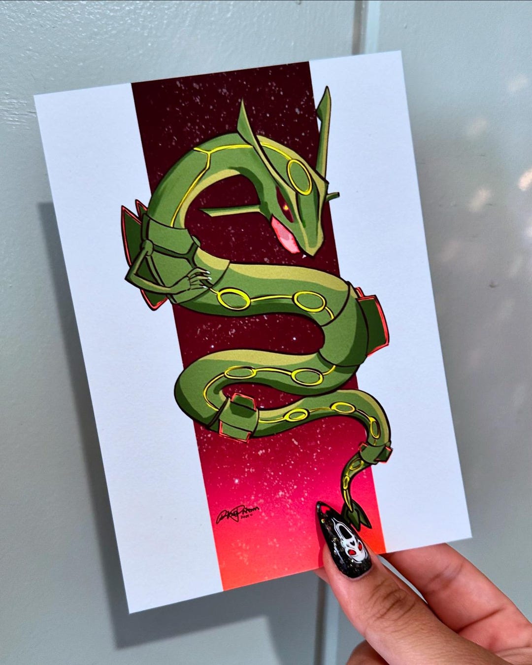 Flying Dragon Rayquaza Original Pokemon Art Print - Etsy