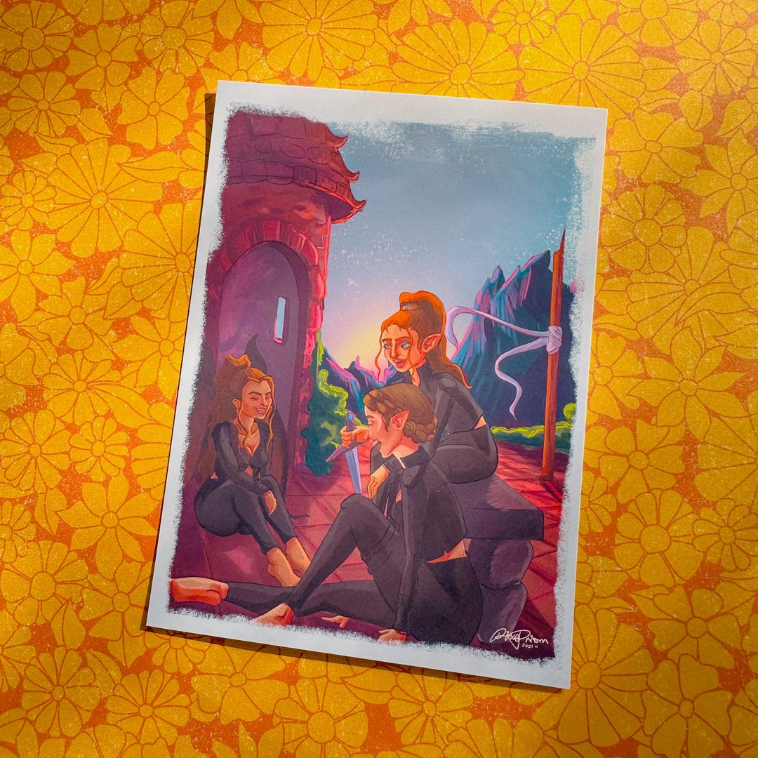 Valkyries | ACOTAR Fanart Print | Nesta, Emerie, and Gwyn - Etsy