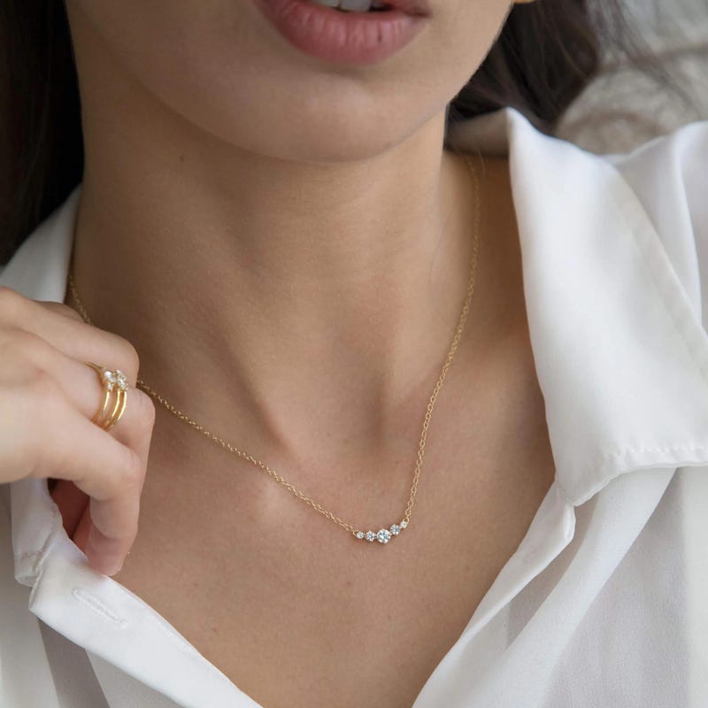 Dainty Gold Necklace - Etsy