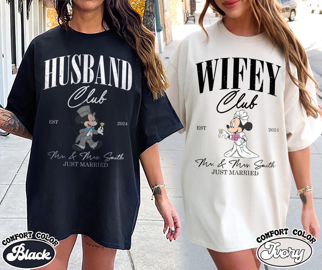 Personalized Disney Husband and Wife Shirts, Wedding Anniversary ...