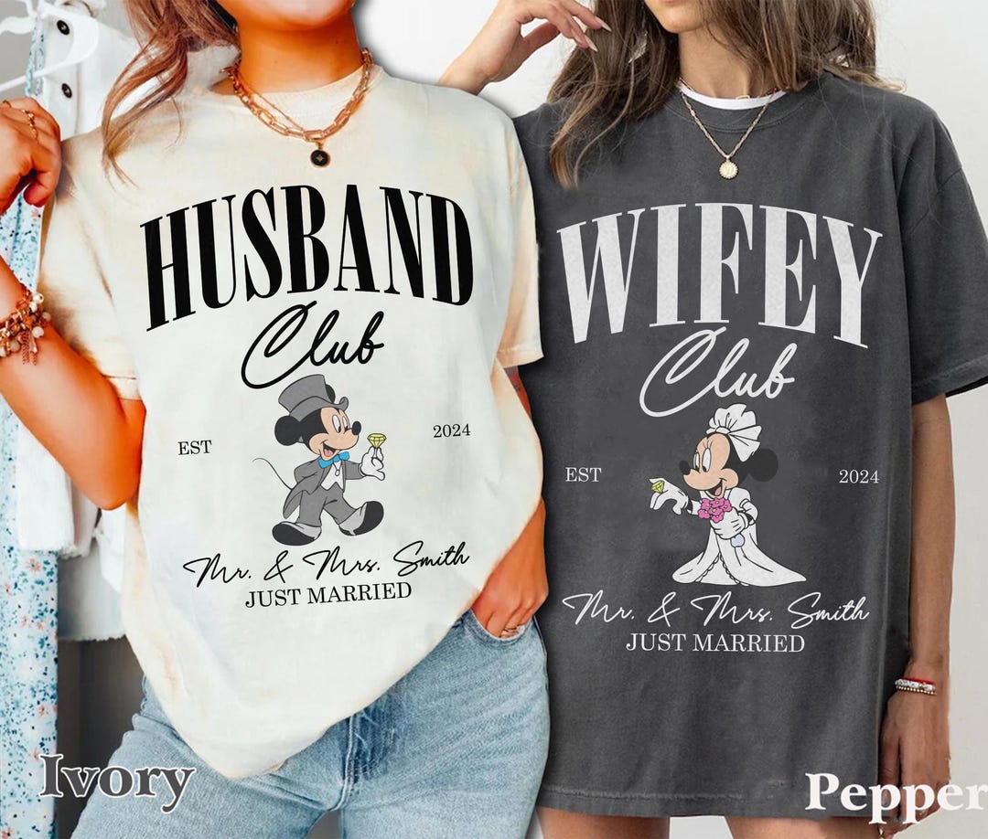 Personalized Disney Husband and Wife Shirts, Wedding Anniversary ...