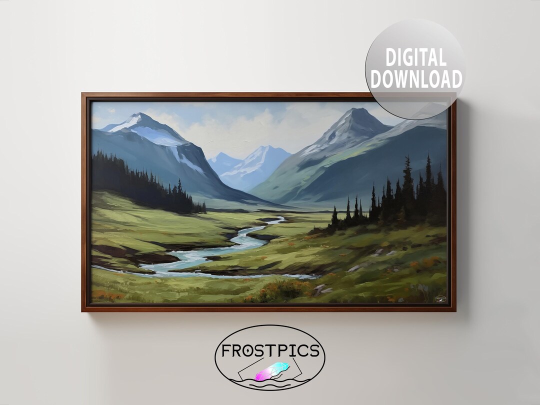 Alpine Painting - Printable Wall Art - Digital Download - TV Frame Art ...
