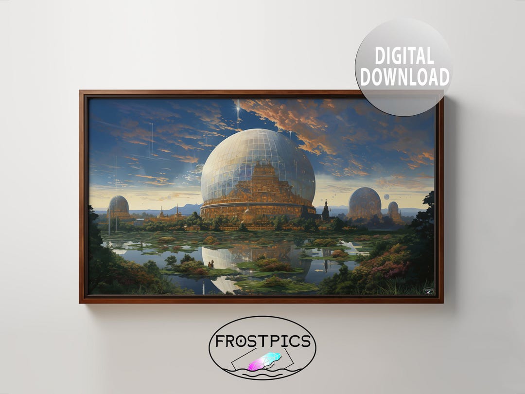 Futurist World Fantasy Arcology Globe Techno-futurism - Landscape ...