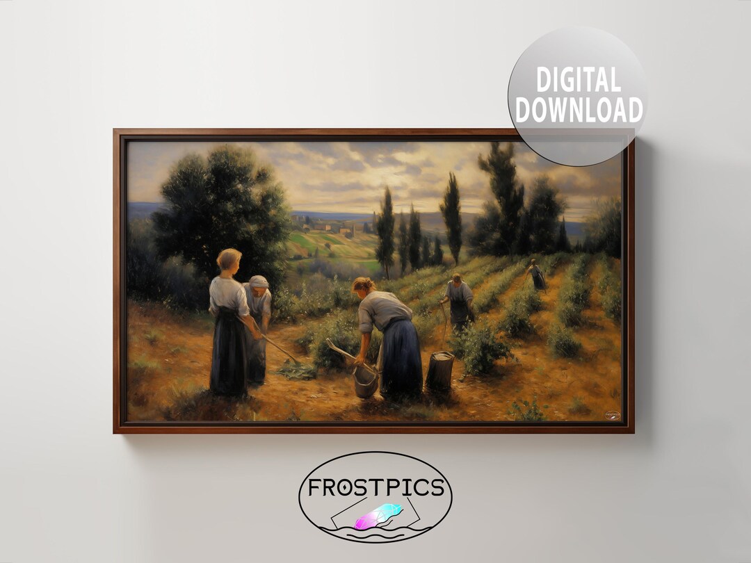 Rural Landscape Painting - Printable Wall Art - Digital Download ...