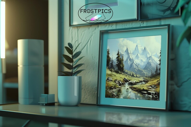 Alpine Painting - Printable Wall Art - Digital Download - TV Frame Art ...