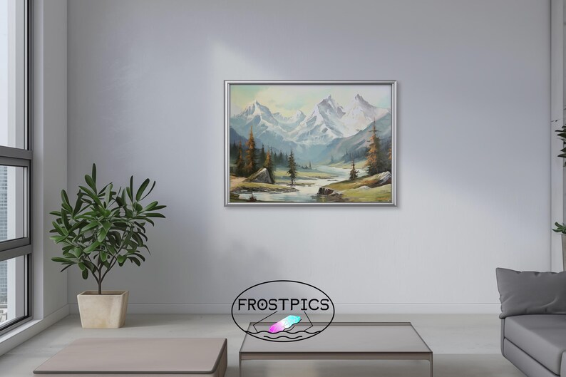 Boreal Painting - Printable Wall Art - Digital Download - TV Frame Art ...