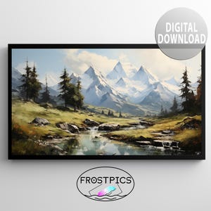 Alpine Painting - Printable Wall Art - Digital Download - TV Frame Art ...