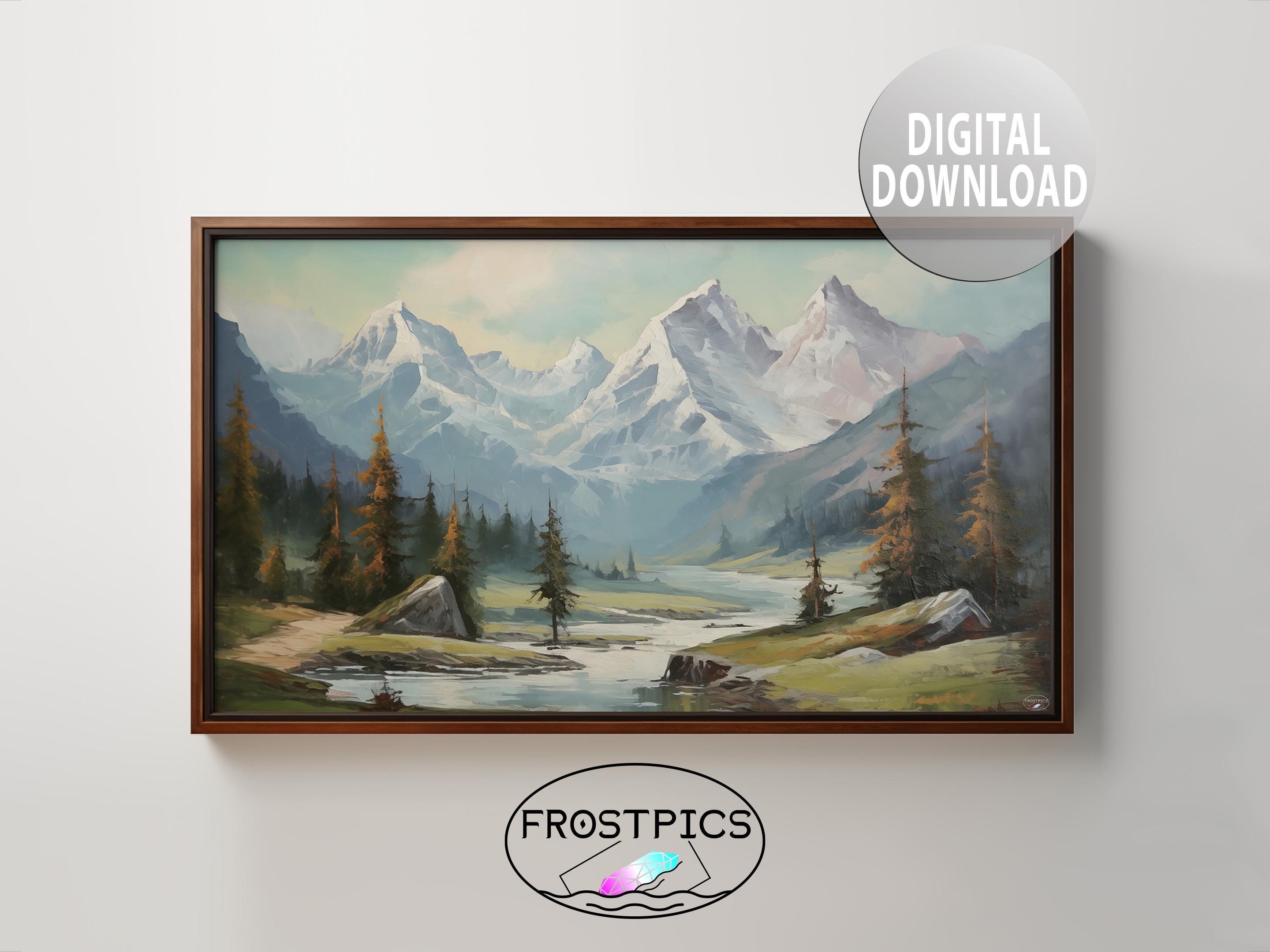 Boreal Painting - Printable Wall Art - Digital Download - TV Frame Art ...