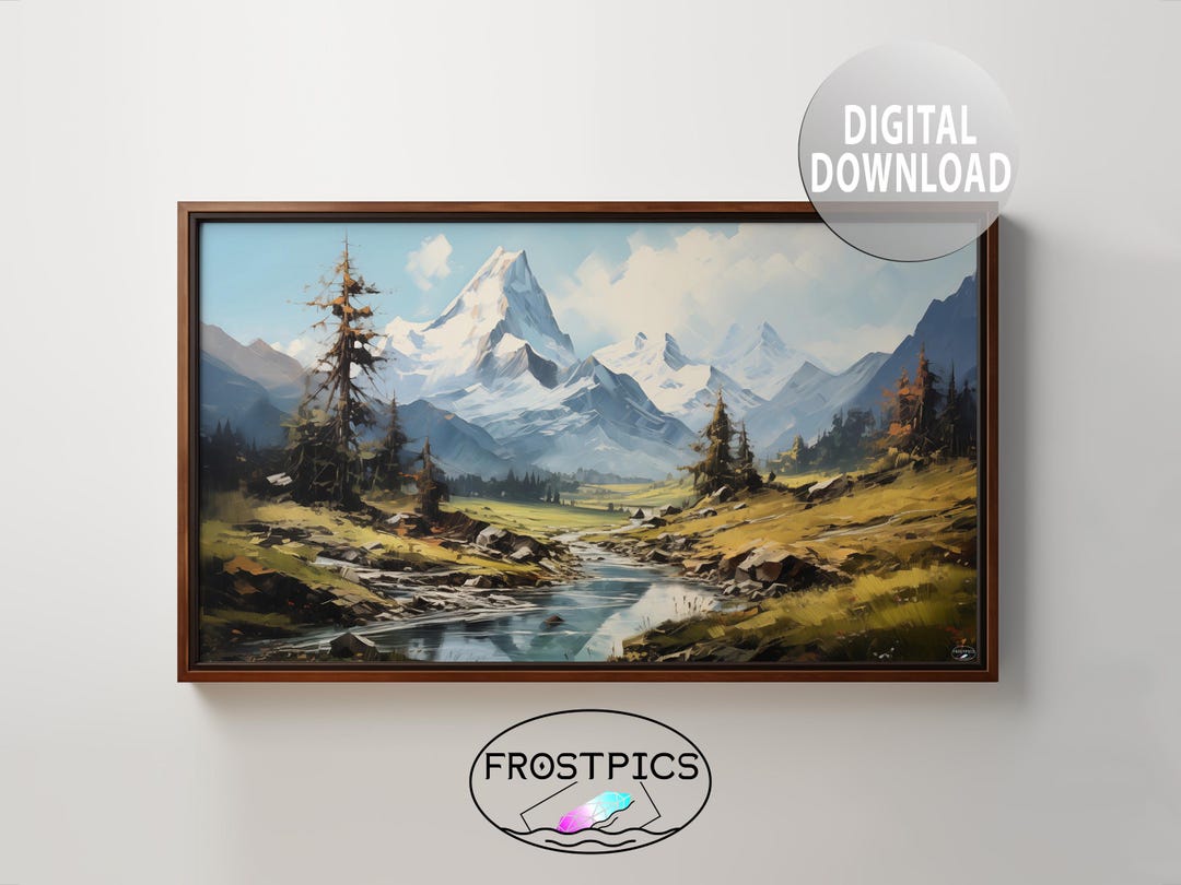 Alpine Painting - Printable Wall Art - Digital Download - TV Frame Art ...