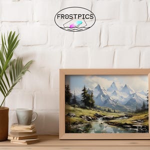 Alpine Painting - Printable Wall Art - Digital Download - TV Frame Art ...